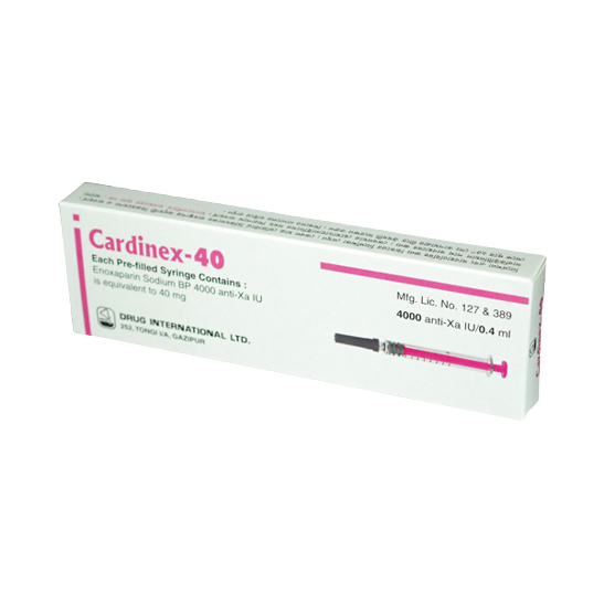 CARDINEX-40 Enoxaparin Sodium 40mg / 0.4mL Solution for IV/SC Injection ...